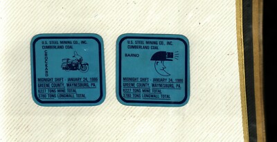 2 NICE US. STEEL MINING CO. INC. CUMBERLAND MINE COAL MINING STICKERS ...