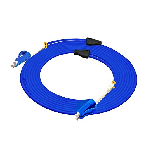 LC to LC Indoor Armored Duplex Fiber Optic Cable 9/125 SM Singlemode ...