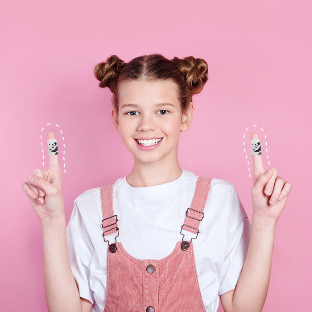 Non-woven Fabric Finger Covers Elastic Printed Pattern Cross Stitch ...