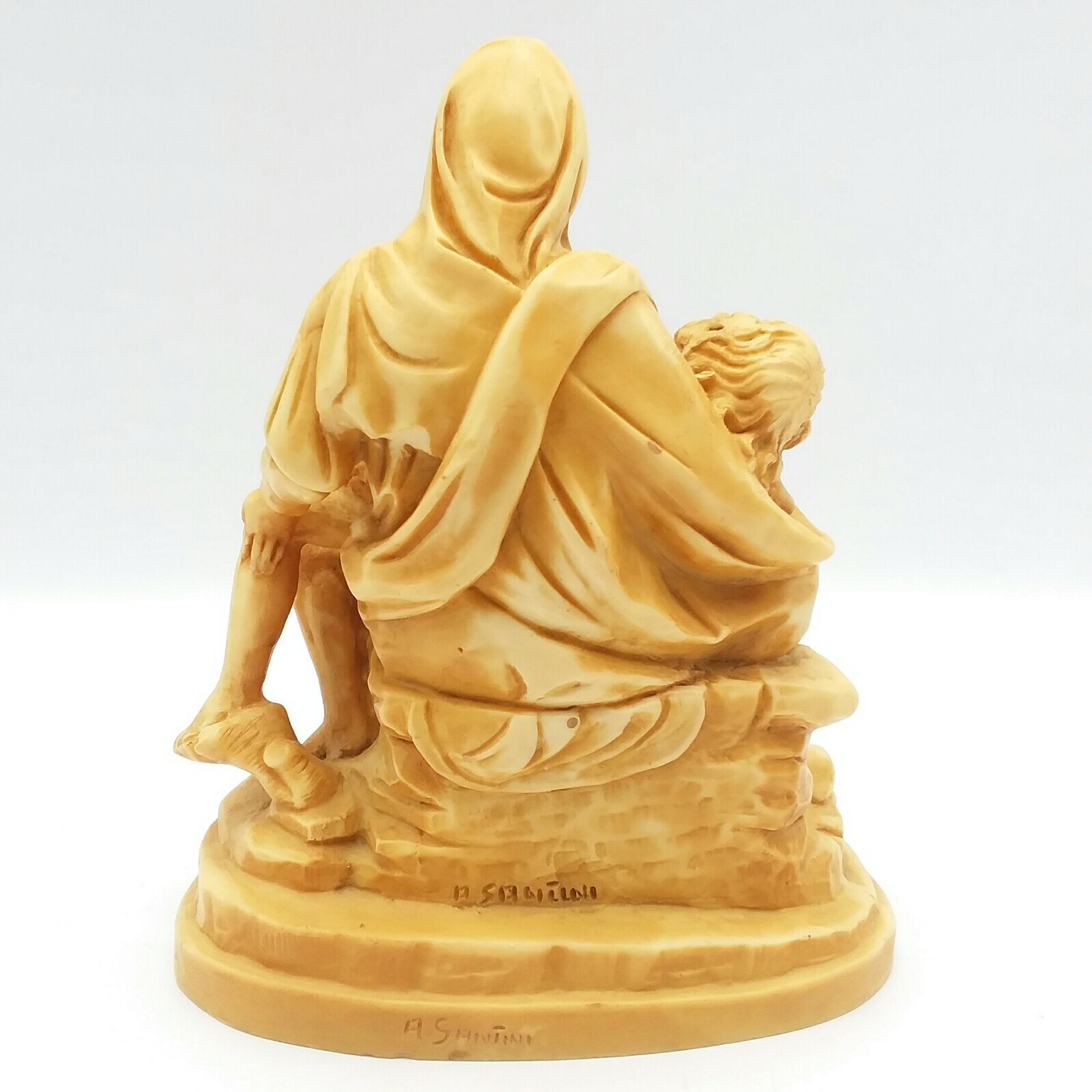 Vintage Pieta Sculpture Michelangelo Mary Jesus by A. Santini made in ...