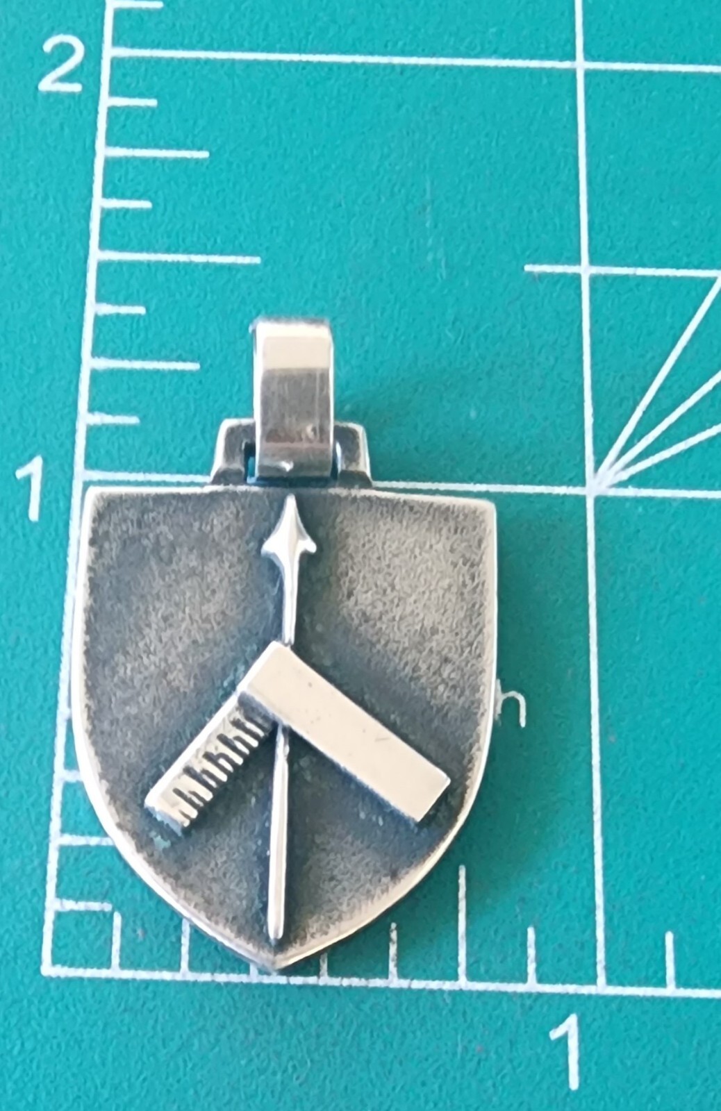 Retired James Avery Speer Shield Pendant RARE Piece! - Gem