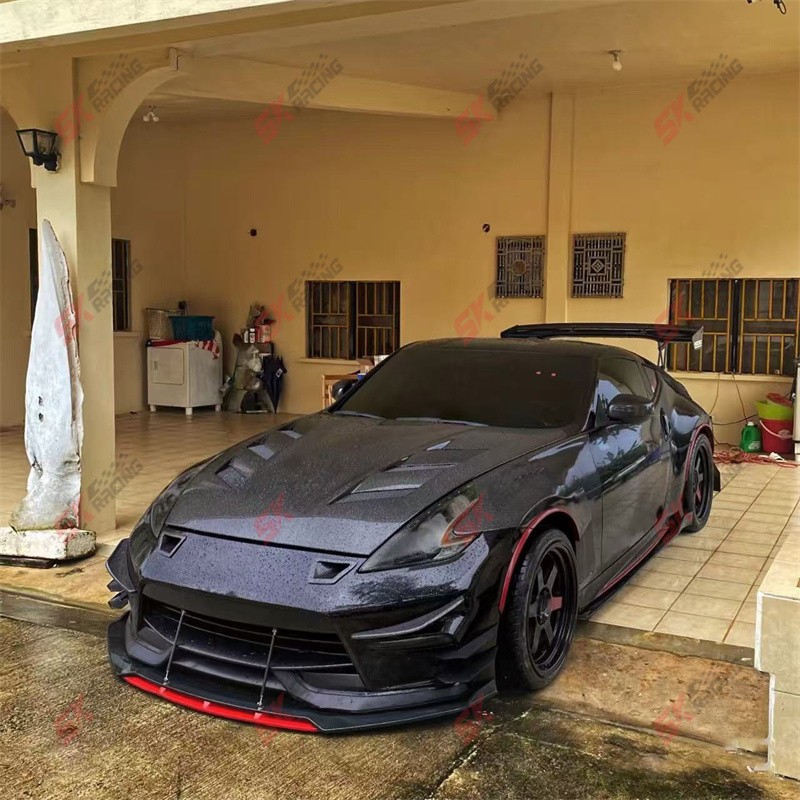 Carbon Fiber Front Bumper Vents Air Duct Scoop Intake Cover For Nissan ...