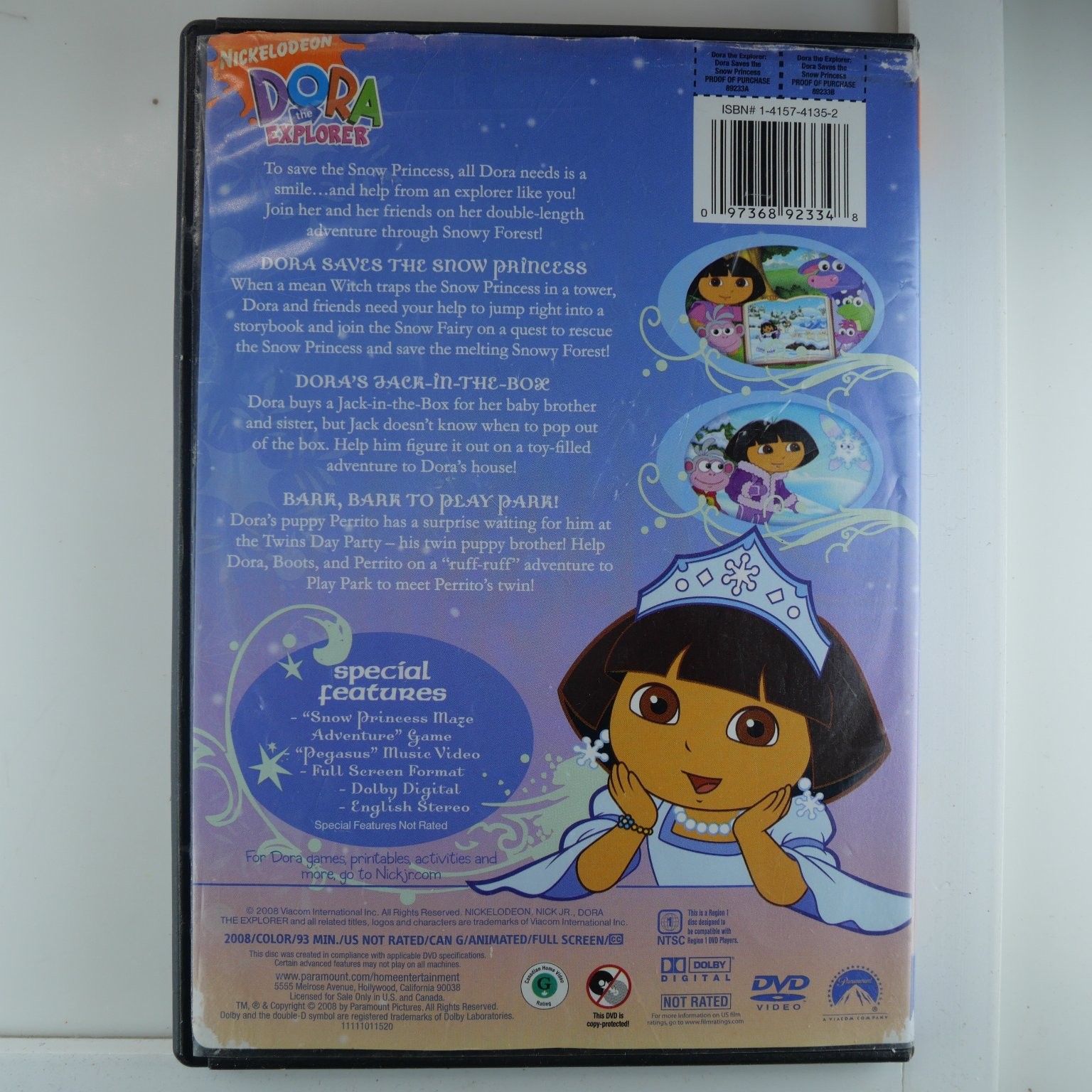 Dora the Explorer: Dora Saves the Snow Princess DVD 2008 Nickelodeon ...