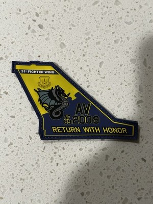 USAF 31st FW Fighter Wing F-16 Tail 80-2009 Aviano AB PVC Patch | eBay