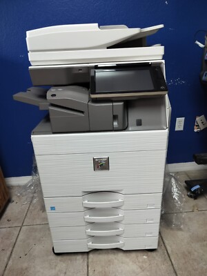 Sharp MX-5071 Color Laser Printer Scanner Copier with Finisher/Stapler ...