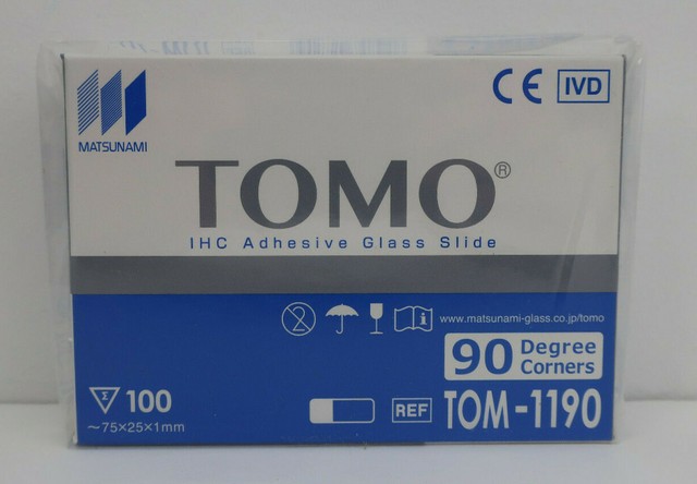 TOMO Matsunami Glass Adhesion Microscope Slides - Box of 100 - TOM-1190 ...