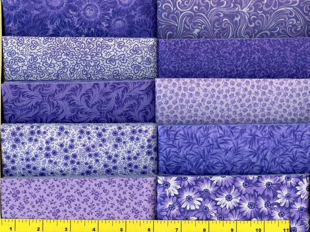 Purple Passion Jelly Roll 40 -2 1/2 " Strips Quilting & Sewing Fabric ...
