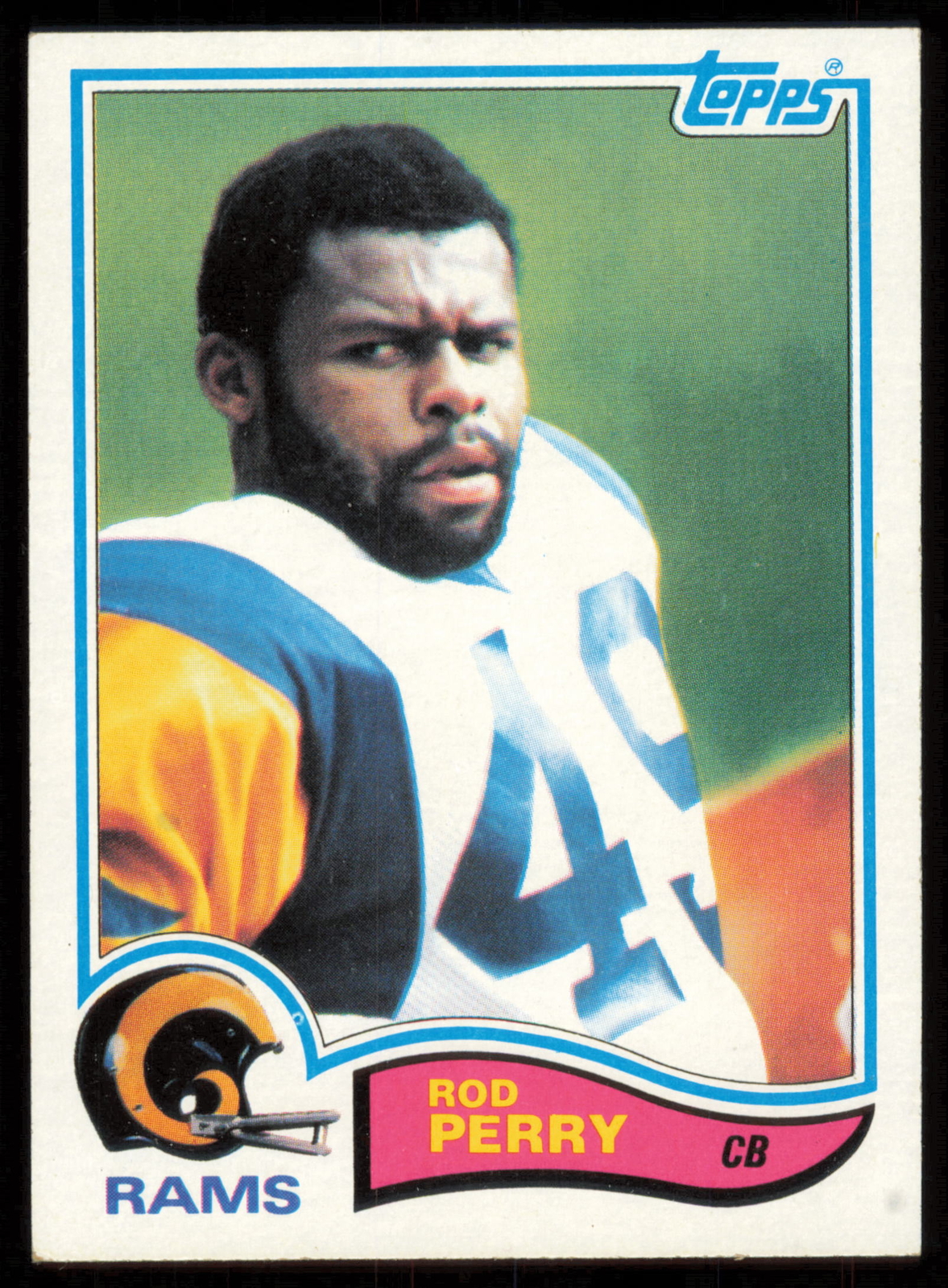 1982 Topps Football #382 Rod Perry Los Angeles Rams | eBay