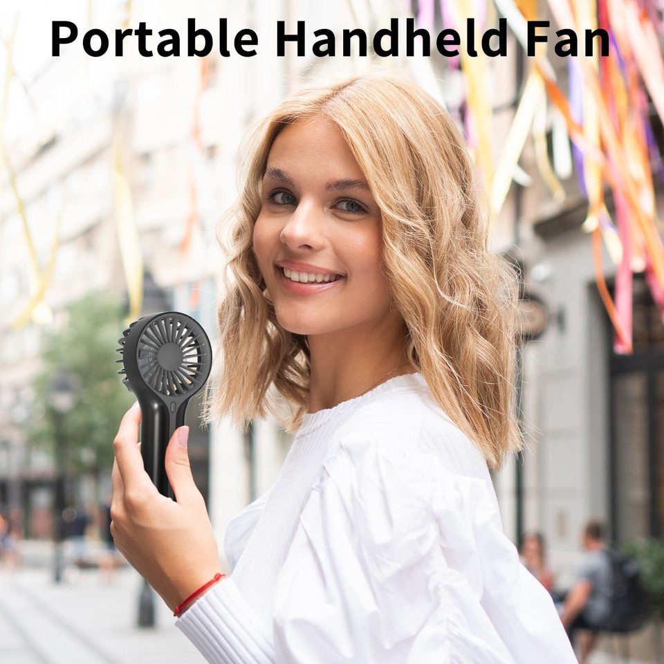 Mini Personal Fan Handheld, Small Portable Handheld Fan, Battery ...