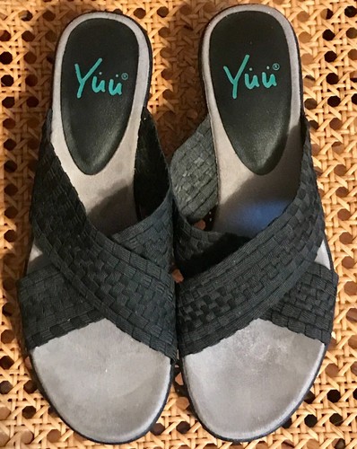 YUU FANEN Women’s Shoes Slip-On Wedge Sandals Black Size 8.5 M ...