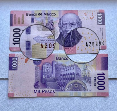 2006 MEXICO 1000 PESOS SERIAL A MIGUEL HIDALGO PINK USED 1 ONE | eBay