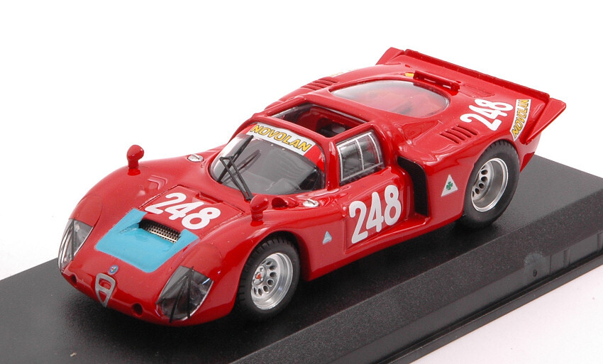 1:43 Scale Model Car Best Model Alfa Romeo 33.2 No.248 Targa Florio Pin ...