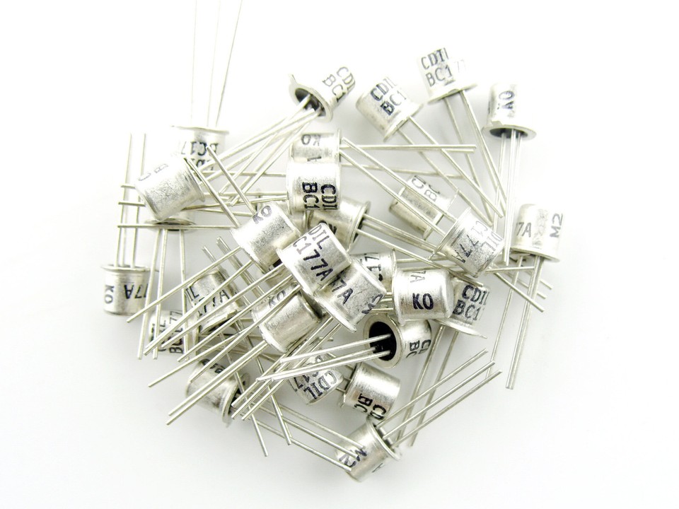 10x BC177A PNP Low Noise Small Signal Transistor TO-18 Metal CAN; CDIL ...