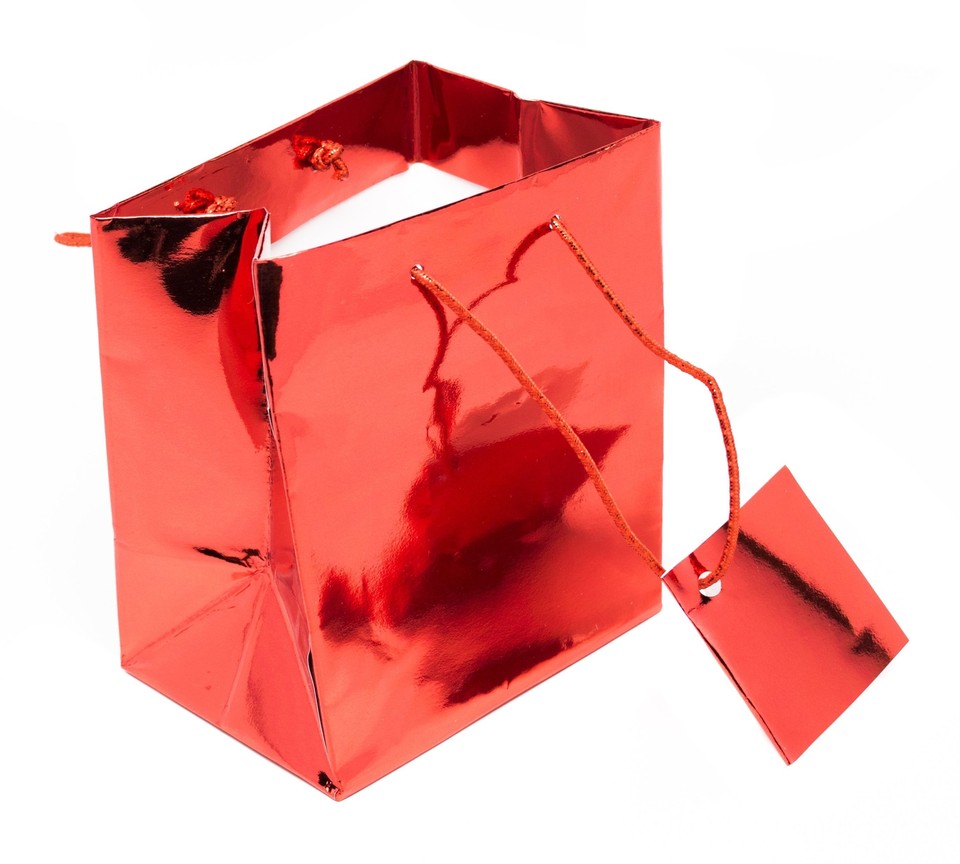 20 Pcs Novel Box Metallic Glossy Paper Shopping Retail Gift Merchandise ...