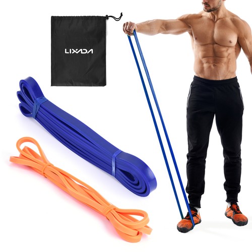 Lixada 2PCS Resistance Loop Band with Carry Bag Natural Pull Up R9D3 | eBay