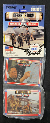 DESERT STORM SERIES 1 HANGER PACK SEALED GEN. POWELL AND TROOPS DEPLOY ...