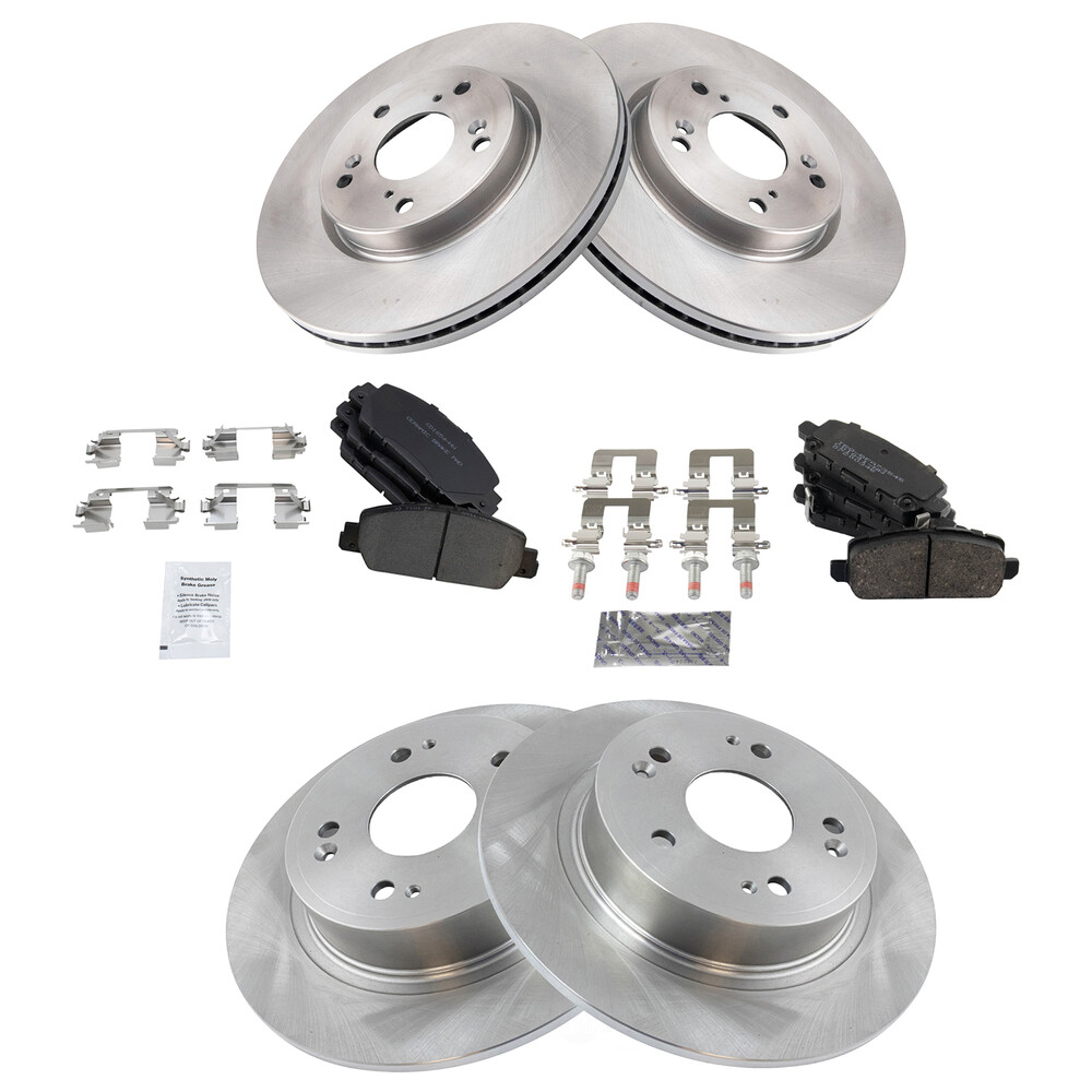 Disc Brake Kit-Ceramic Brake Pad and Rotor Kit TRQ BKA18596 fits 2016 ...