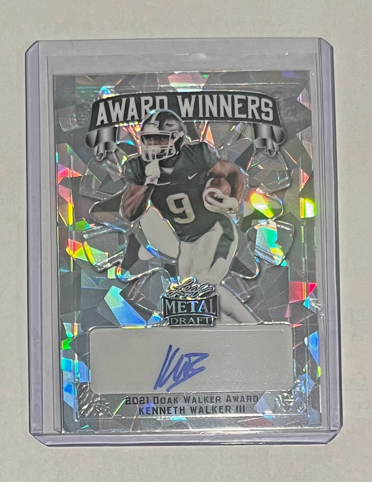 Kenneth Walker 2022 Leaf Metal Draft Award Winners Auto /25 No. AW-KW1🔥 ...