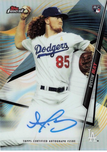 2020 Topps Finest #FA-DM Dustin May Autograph Auto Rookie RC Dodgers ...