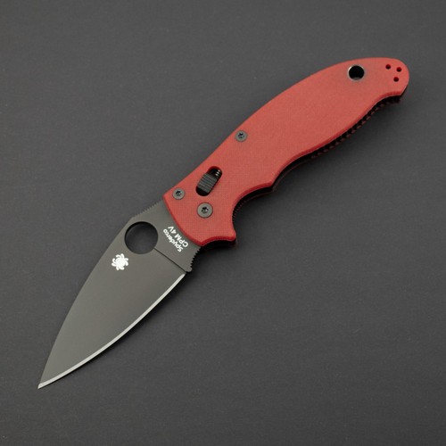 NEW! Spyderco Manix 2 DLC CPM 4V, Red G10, St Nick's Exclusive ...