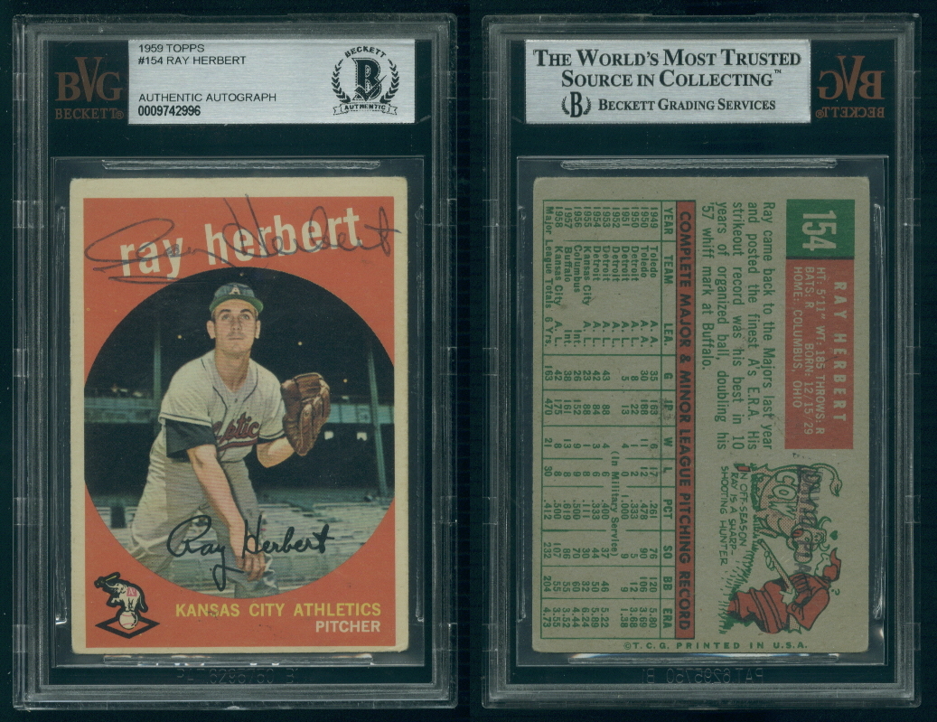 1959 Topps - #154 Ray Herbert for sale online | eBay