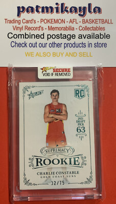 2022 Select Supremacy Rookie Charlie Constable 32/75 Gold Coast Suns | eBay