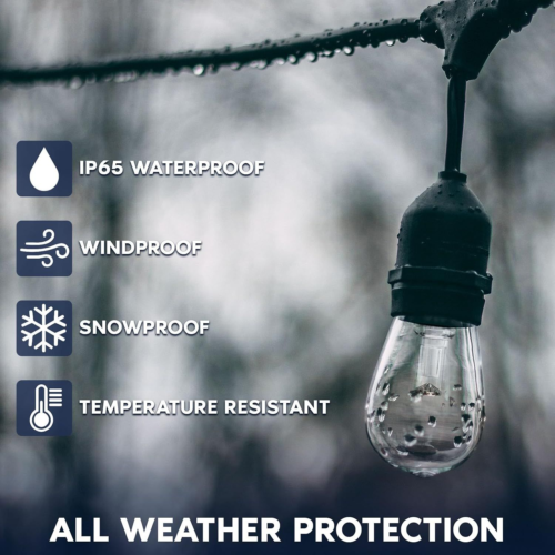 LUXRITE 48FT LED RGBW Outdoor String Lights, Remote Control Color | eBay