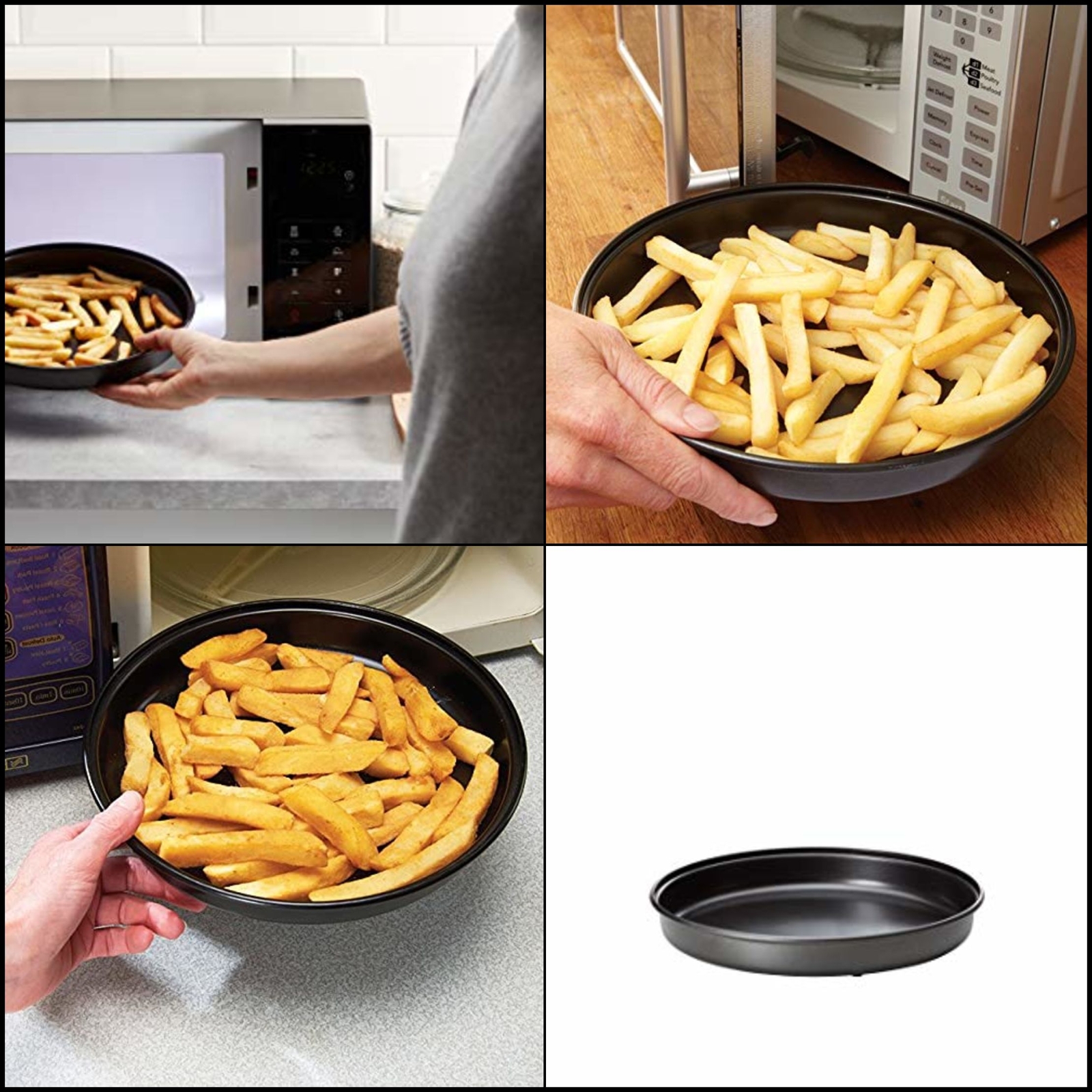 Microwave Chip Omelette Bacon Pan - Kitchen Cook Food 10 Inch 25 Cm for ...