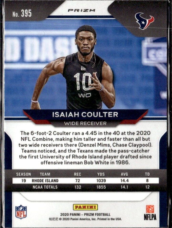 2020 Panini Prizm #395 Isaiah Coulter Red Ice Near Mint | eBay