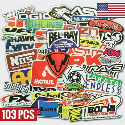 Lot Set of 100 Automotive Racing Decals Stickers Stock Car Drag Nascar ...
