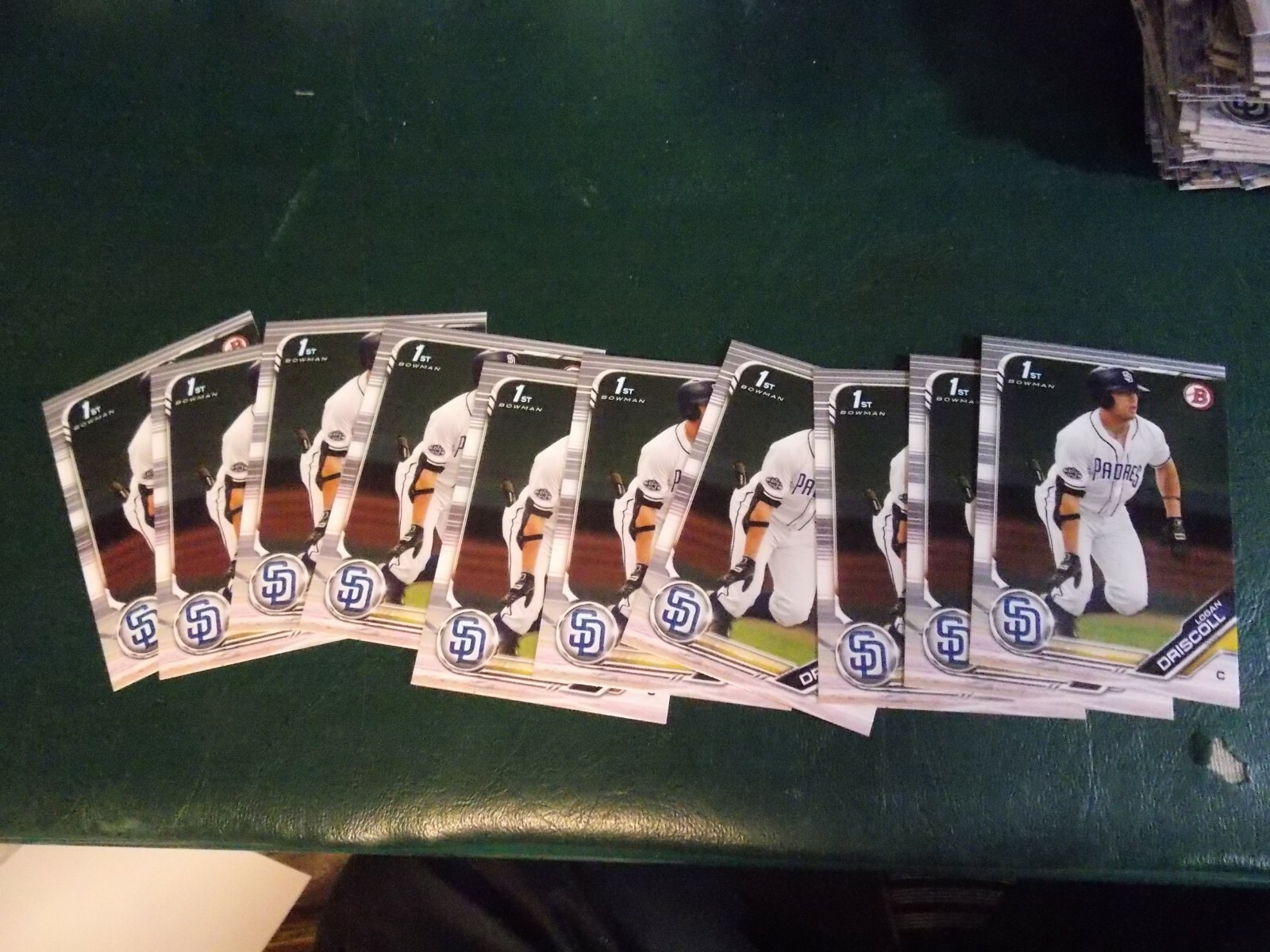 LOT OF 10 2019 Bowman Draft Base #BD-183 Logan Driscoll - San Diego ...
