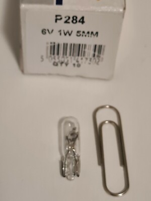 6v 1w T5 wedge panel globe bulb dash warning 6 volt vintage miniature ...