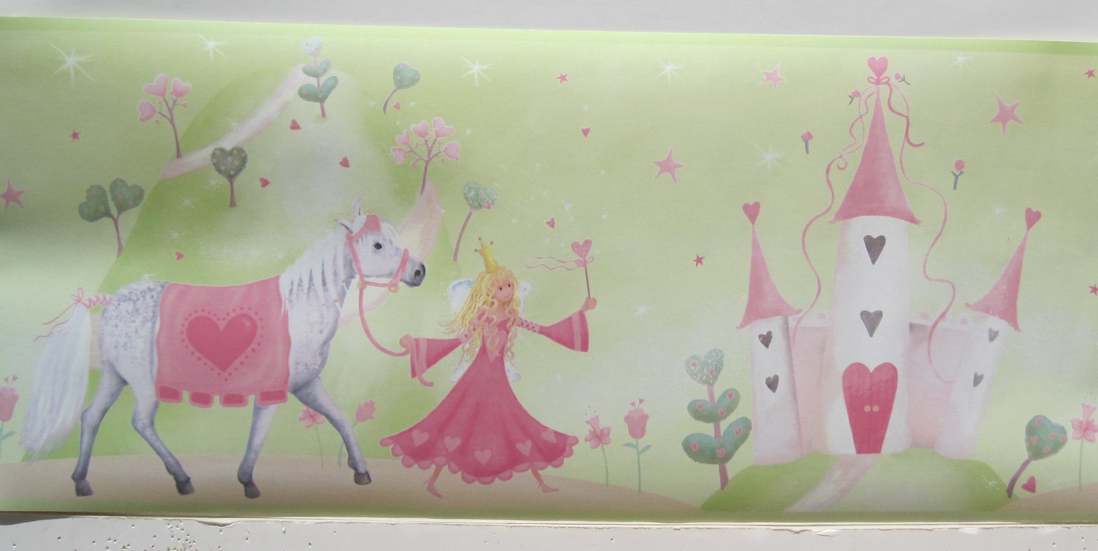 PRINCESS PONY CASTLE GIRL'S ROOM Wallpaper Border 9" | eBay