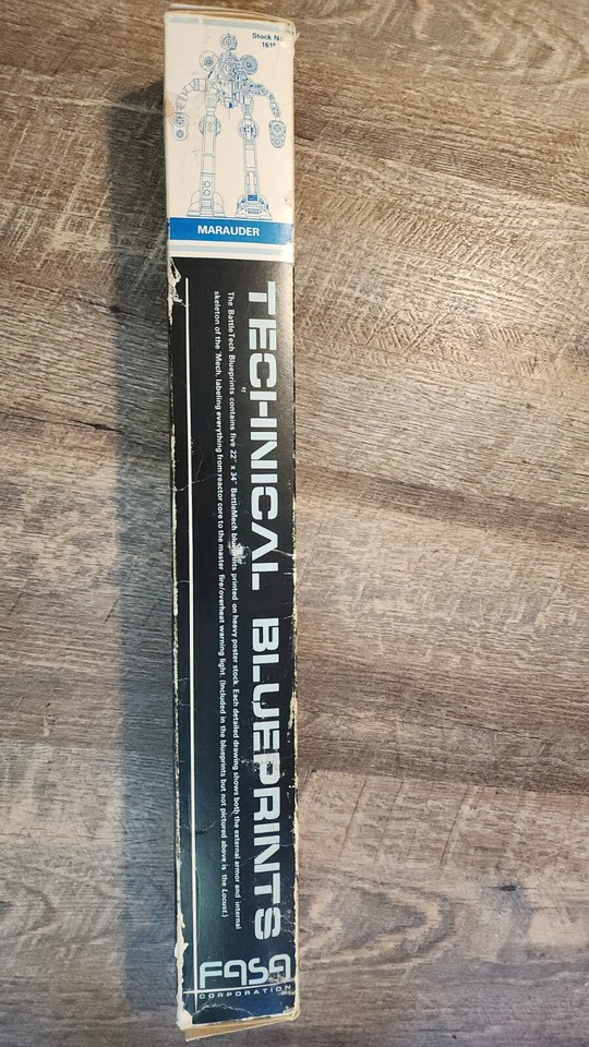Battletech FASA Technical Blueprints - Complete In Box - Vintage 1986 ...