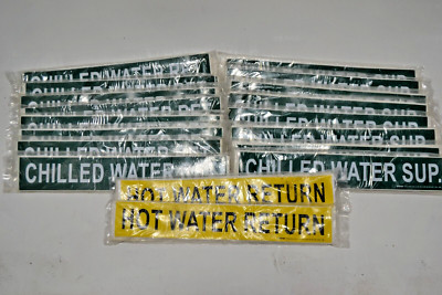 Pipe Stickers Chilled Cold Water Supply and Return and Hot Water Return ...
