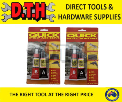 TWIN 64G PACK 2 PART QUICK CURE EPOXY ADHESIVE A B GLUE | eBay Australia