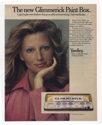 vintage 1972 large size mag print ad YARDLEY Glimmerick Paint Box Make ...