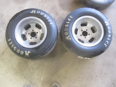 SHELBY CAL 500 14X9 ALUMINUM SLOT MAG WHEELS W/ NEW HOOSIER QUICK TIME ...