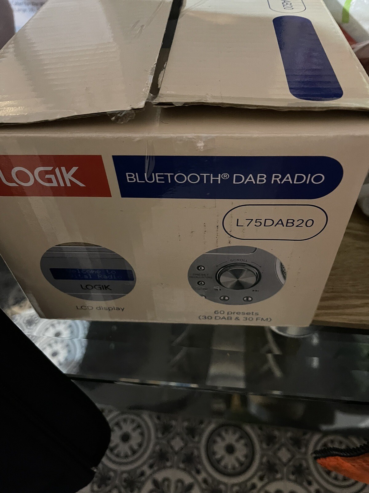 Logik Portable DAB+/FM Bluetooth Radio - Silver & Wood (L75DAB20) for ...