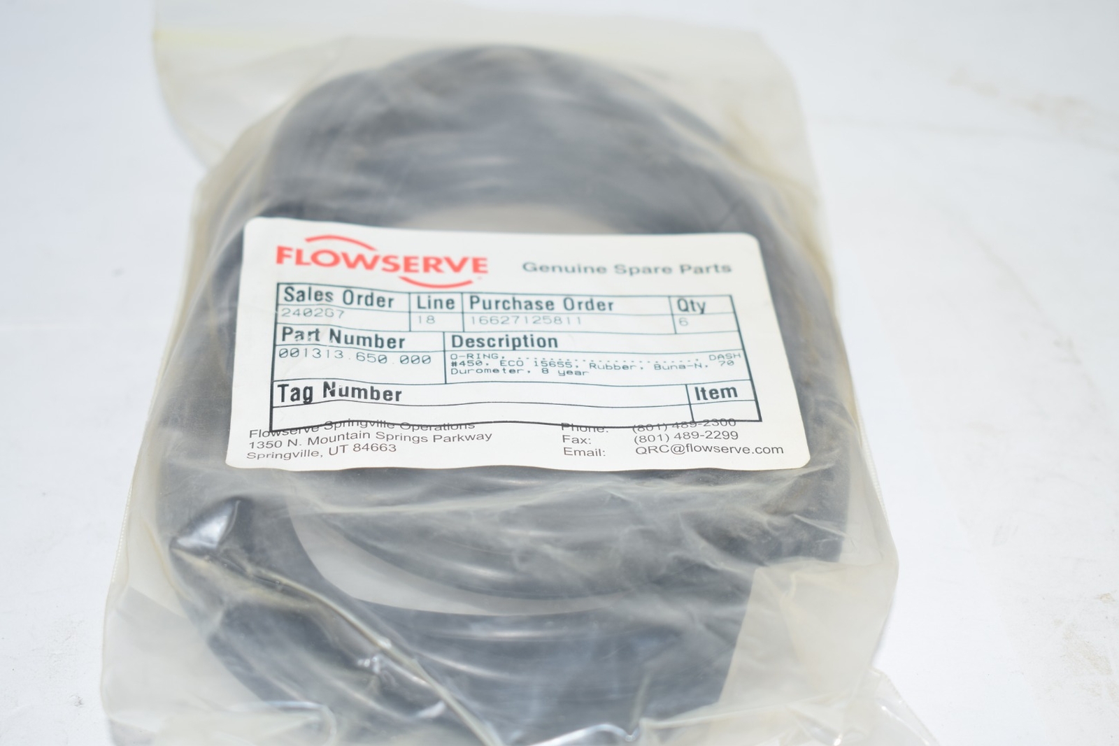 Pack of 6 NEW Flowserve 001313.650.000 O-Ring #450 | eBay