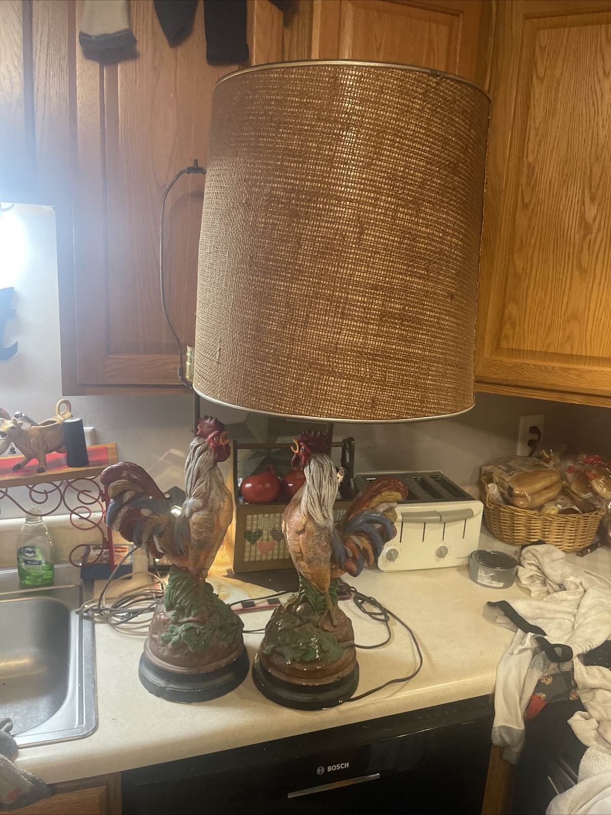 Vintage Ceramic Rooster Lamps | eBay