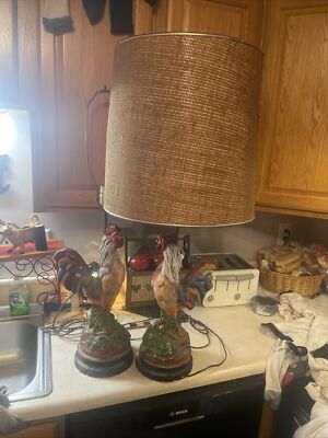 Vintage Ceramic Rooster Lamps | eBay