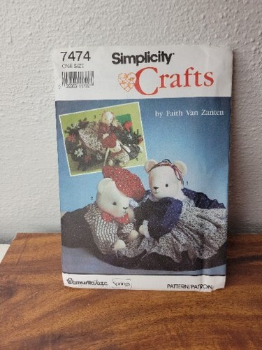 1991 Simplicity Crafts 7474 Bear Bunny by Faith Van Zanten sewing ...