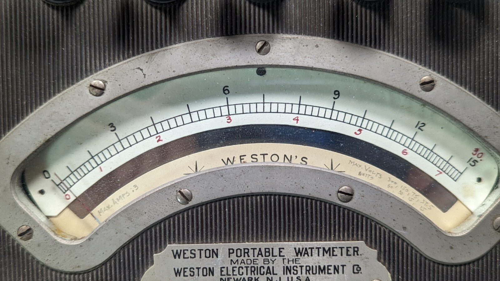 Antique Weston Electrical Instrument Watt Meter Steampunk USA W ...
