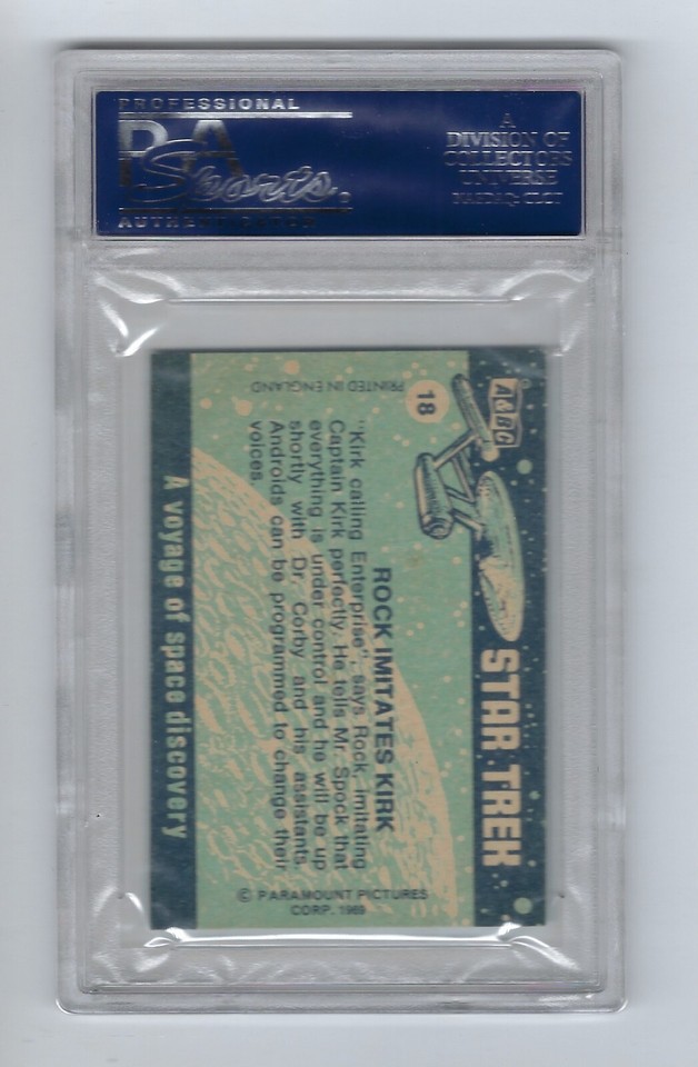 1969 A&BC Star Trek #18 Ruk Imitates Kirk PSA 7 NM 1967 Leaf 1976 ...