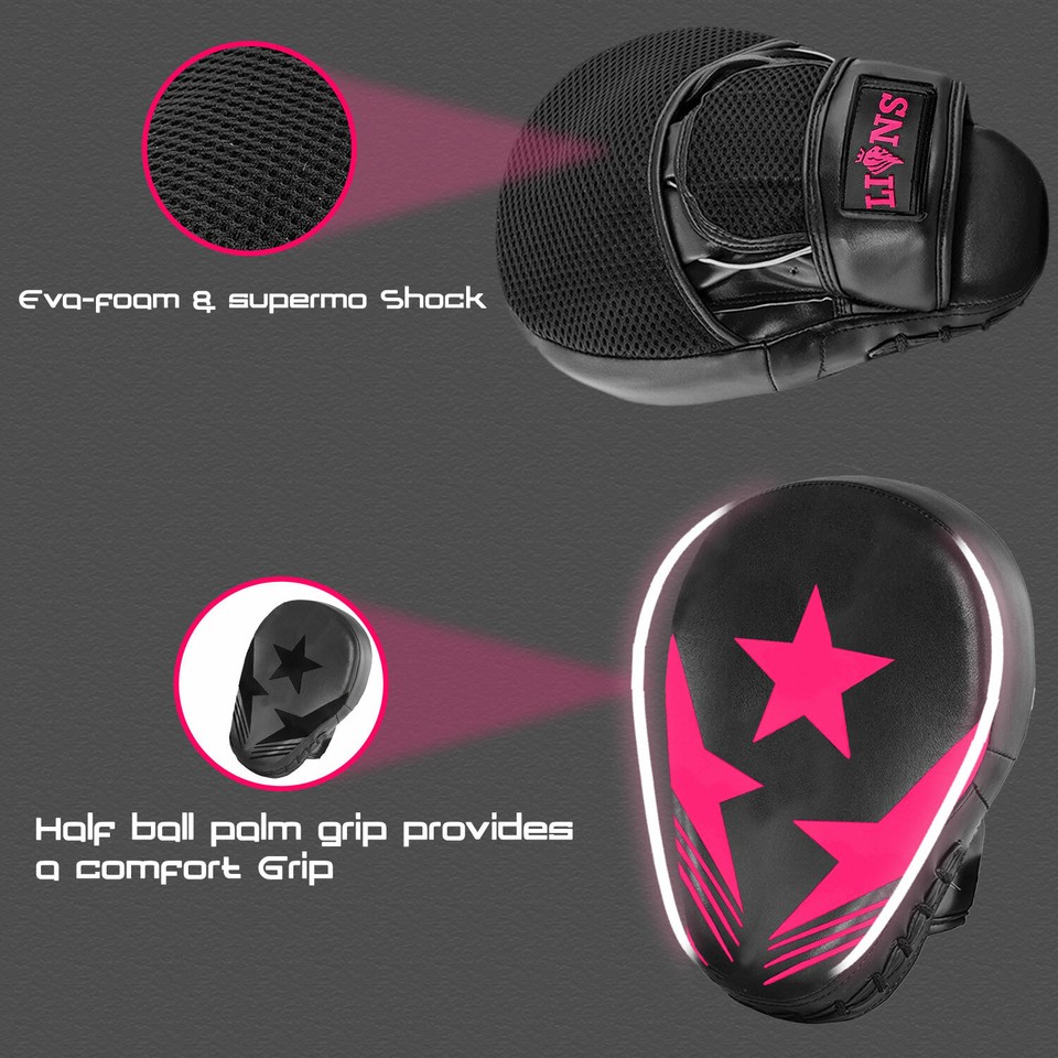 Boxing Pads Hook And Jab Mitts Boxing Punch Coach Martial Arts Gym ...
