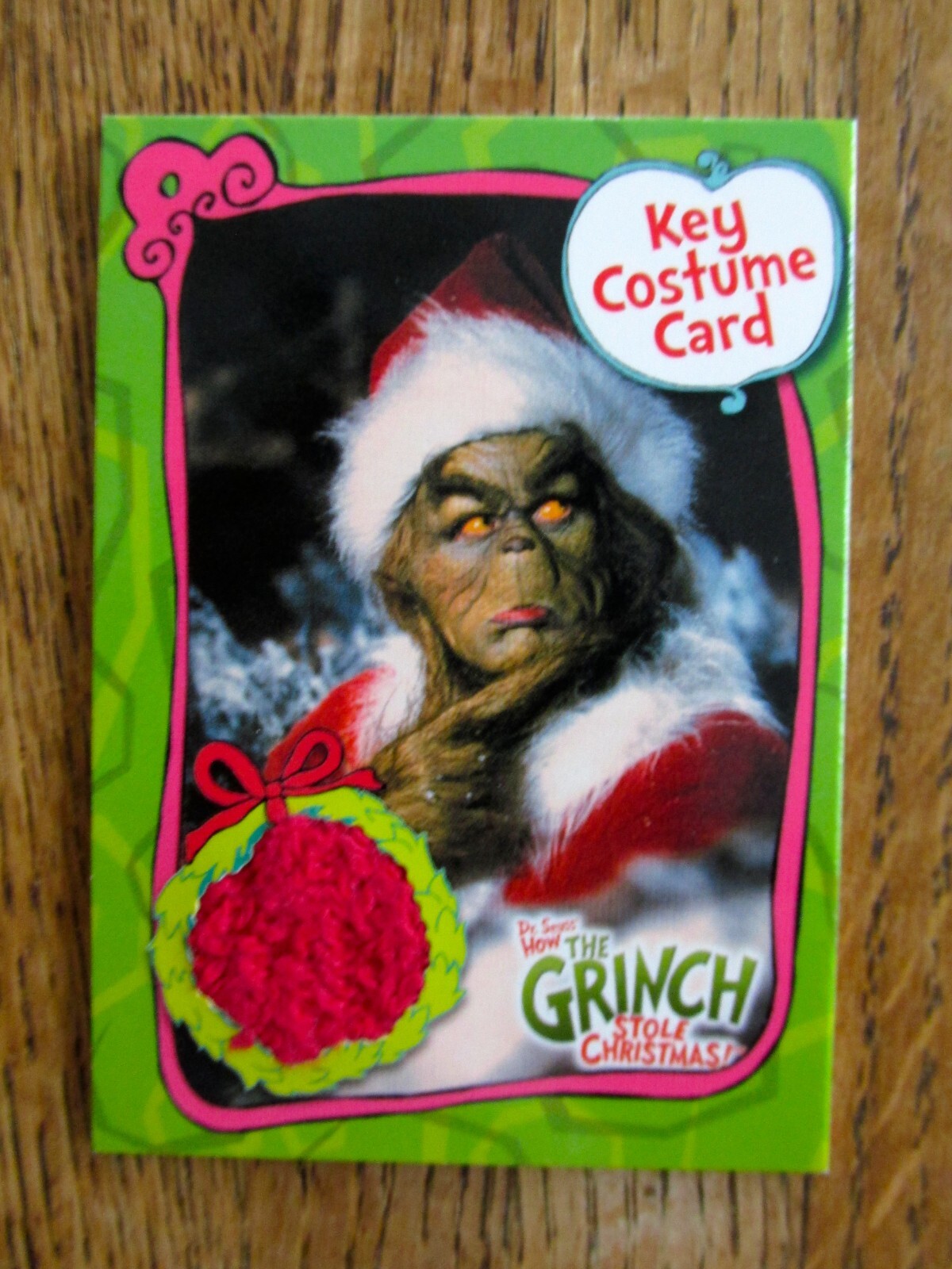 Grinch Key Costume Card CC1 from Movie | eBay