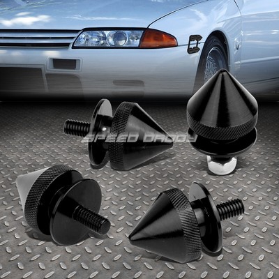 BLACK ALUMINUM SPIKY QUICK RELEASE FASTENER/WASHER BUMPER/FENDER/TRUNK ...