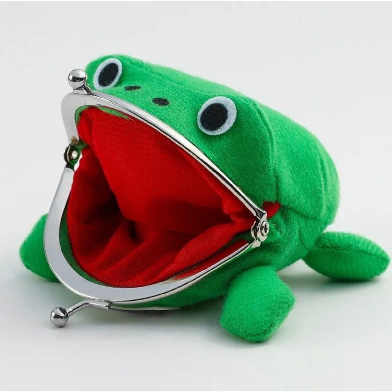 Naruto Gama-chan Green Frog Coin Purse Wallet Plush Toy 4" Toad Money ...