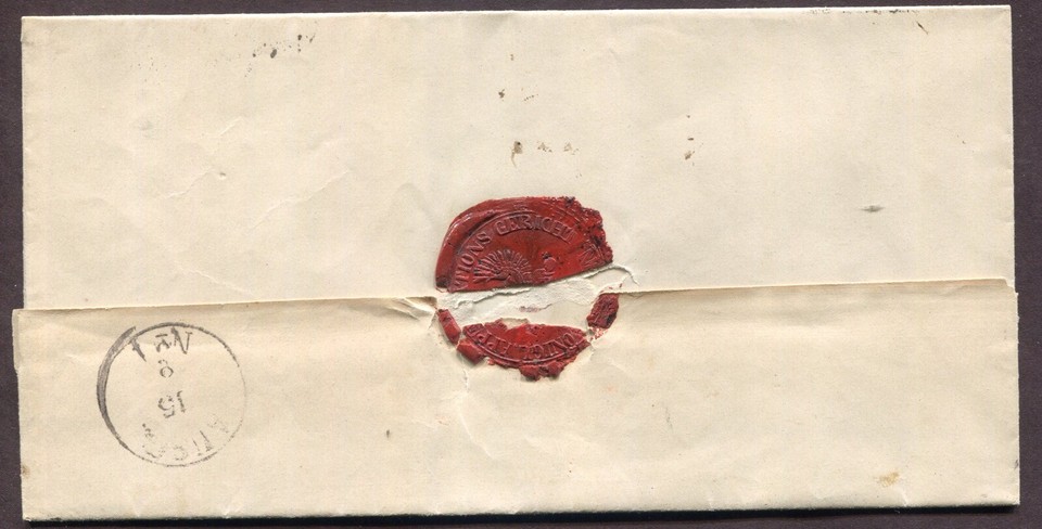 GERMANY POLAND 1860’s REGISTERED STAMPLESS FL COESLIN (KOSZALIN) TO ...